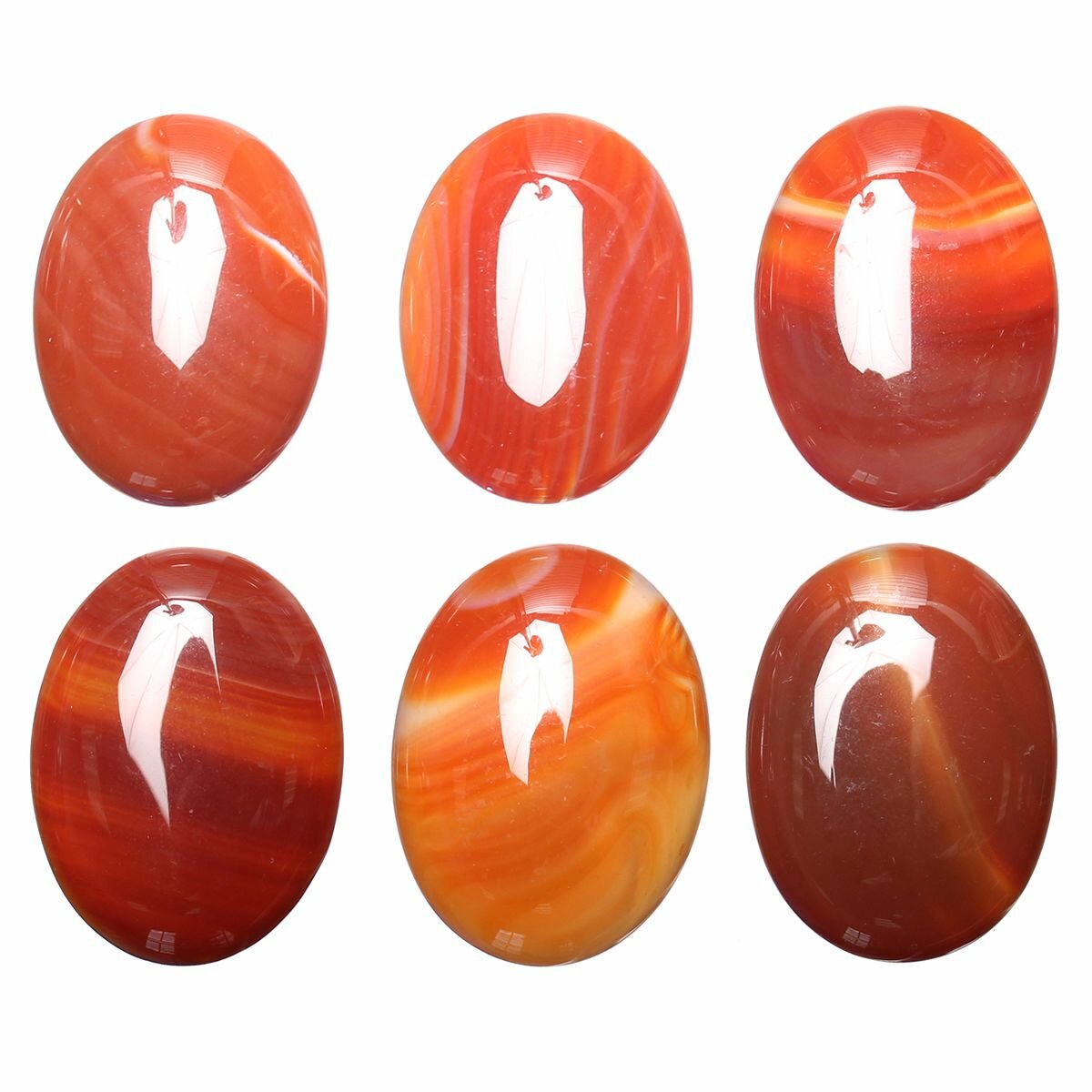 Кабошон каменный, 40х30мм, сердолик, 1 шт.