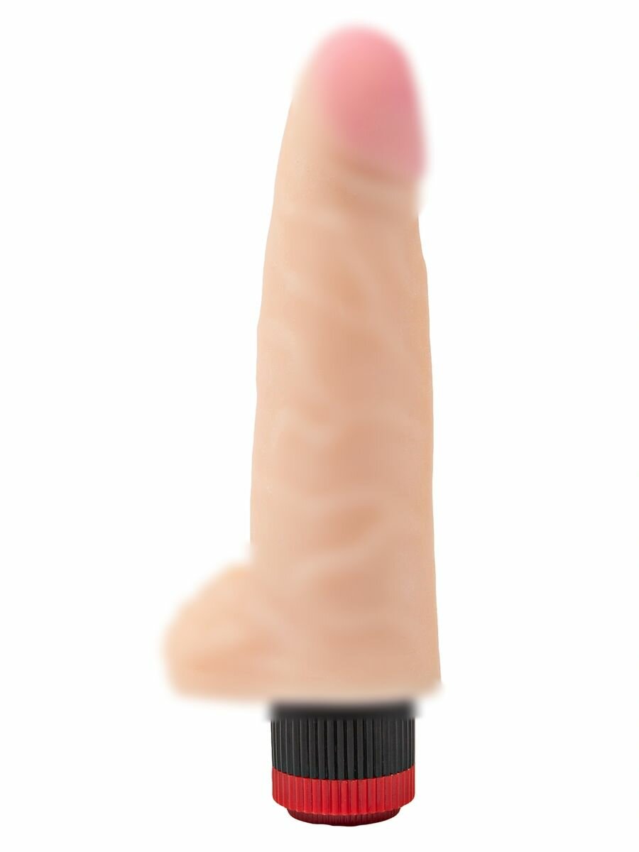 Вибратор-фаллоимитатор из киберкожи, телесный, реалистичный, 20см