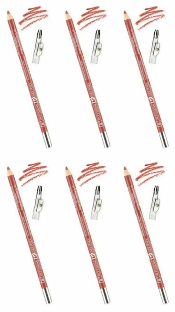 TF cosmetics Карандаш для губ с точилкой, тон 123, нюдовый, 6 шт.