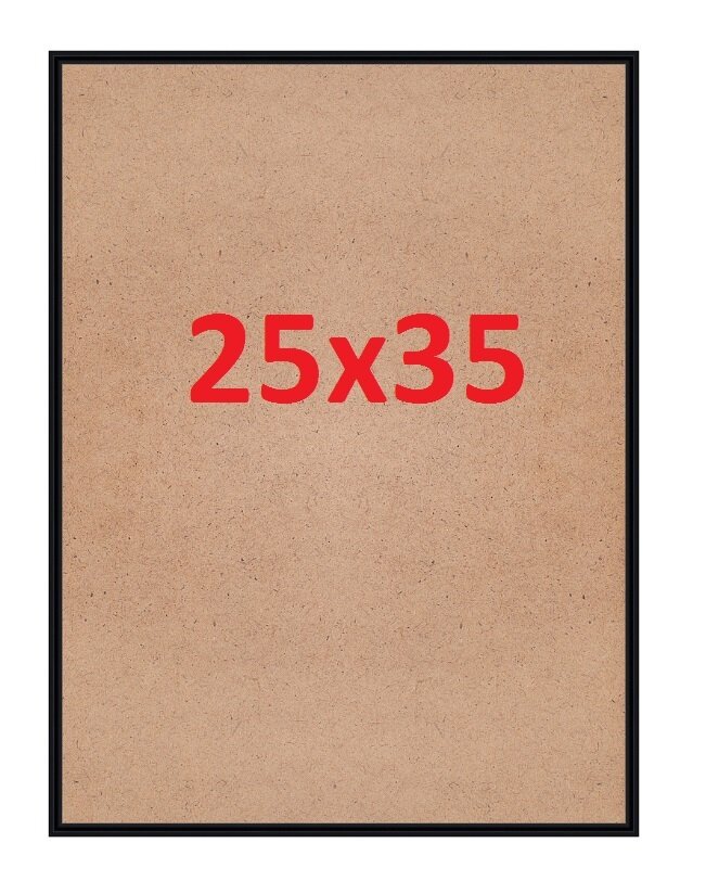Рамка алюминий 25х35 черный