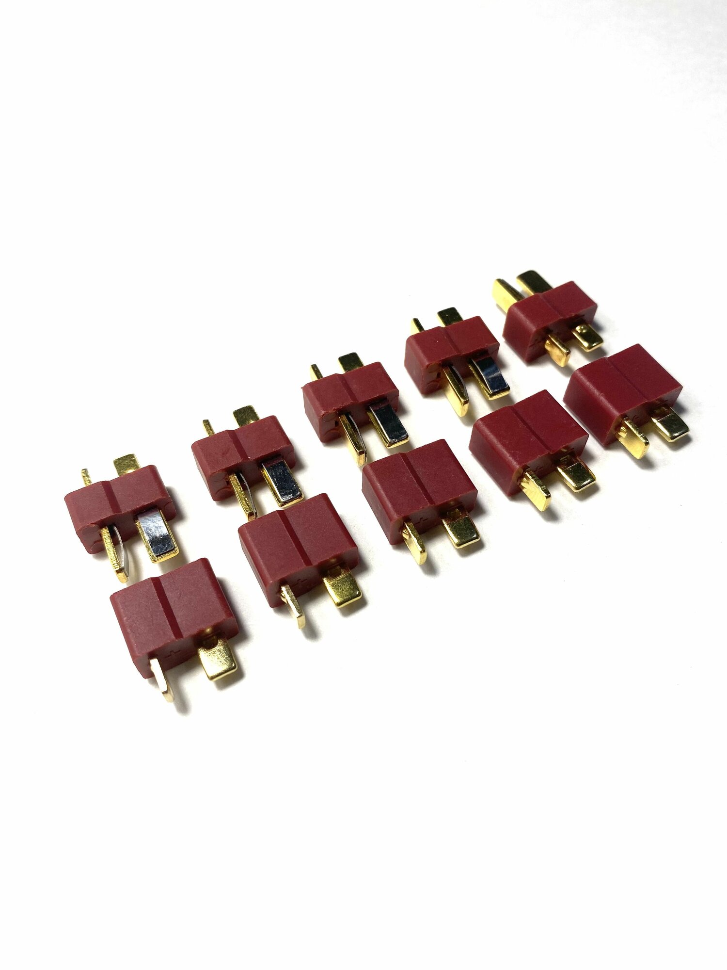 Разъем Т-образный силовой T-Plug коннектор T-Deans, штекер + гнездо AM-1015 (пара, мама+папа, комплект 5 шт.)