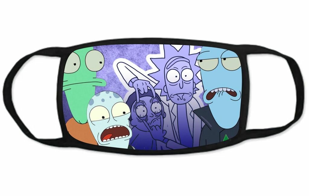 Маска на лицо Солнечные противоположности, Sollar Opposites №4, Взрослая - 20 на 12,5 см