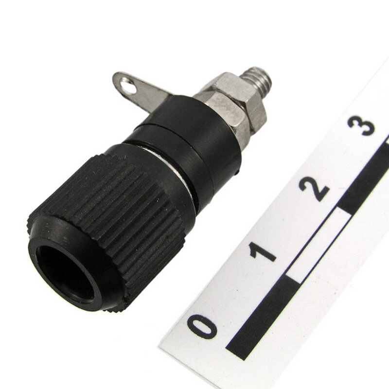 Гнездо Banana чёрный, монтаж на панель