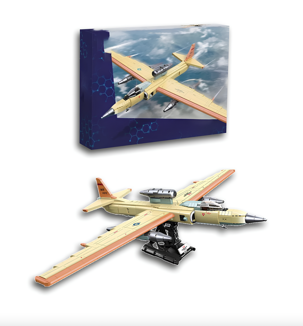 Конструктор пластиковый Разведывательный самолет U2 / 1363 деталей / совместим с Lego