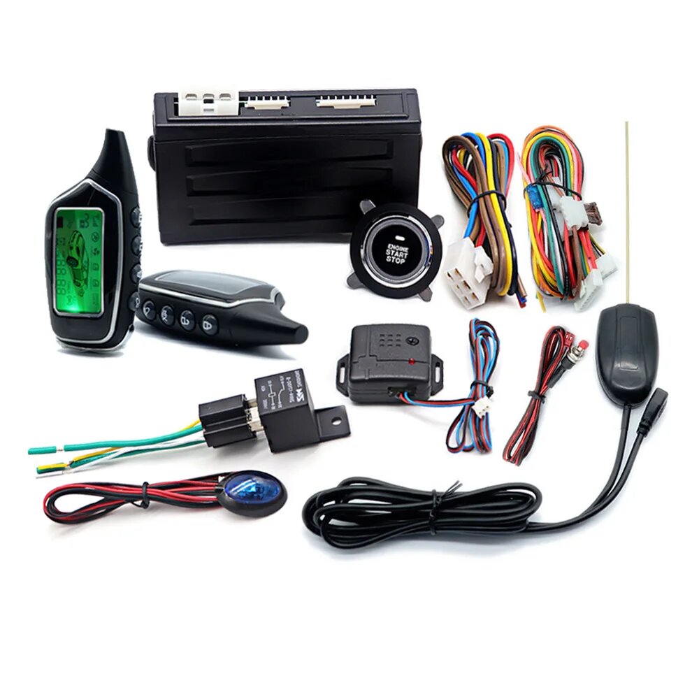Универсальное приложение, автомобильная сигнализация, система автоматического запуска и остановки, дистанционный стартер с кнопкой зажигания двигателя автозапуска для автомобиля, комплект входа без ключа