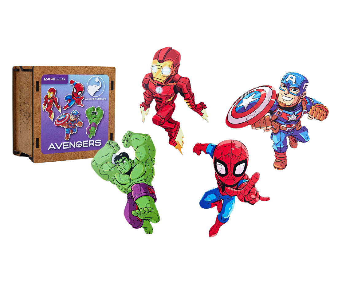 Деревянный пазл Active Puzzles Мстители