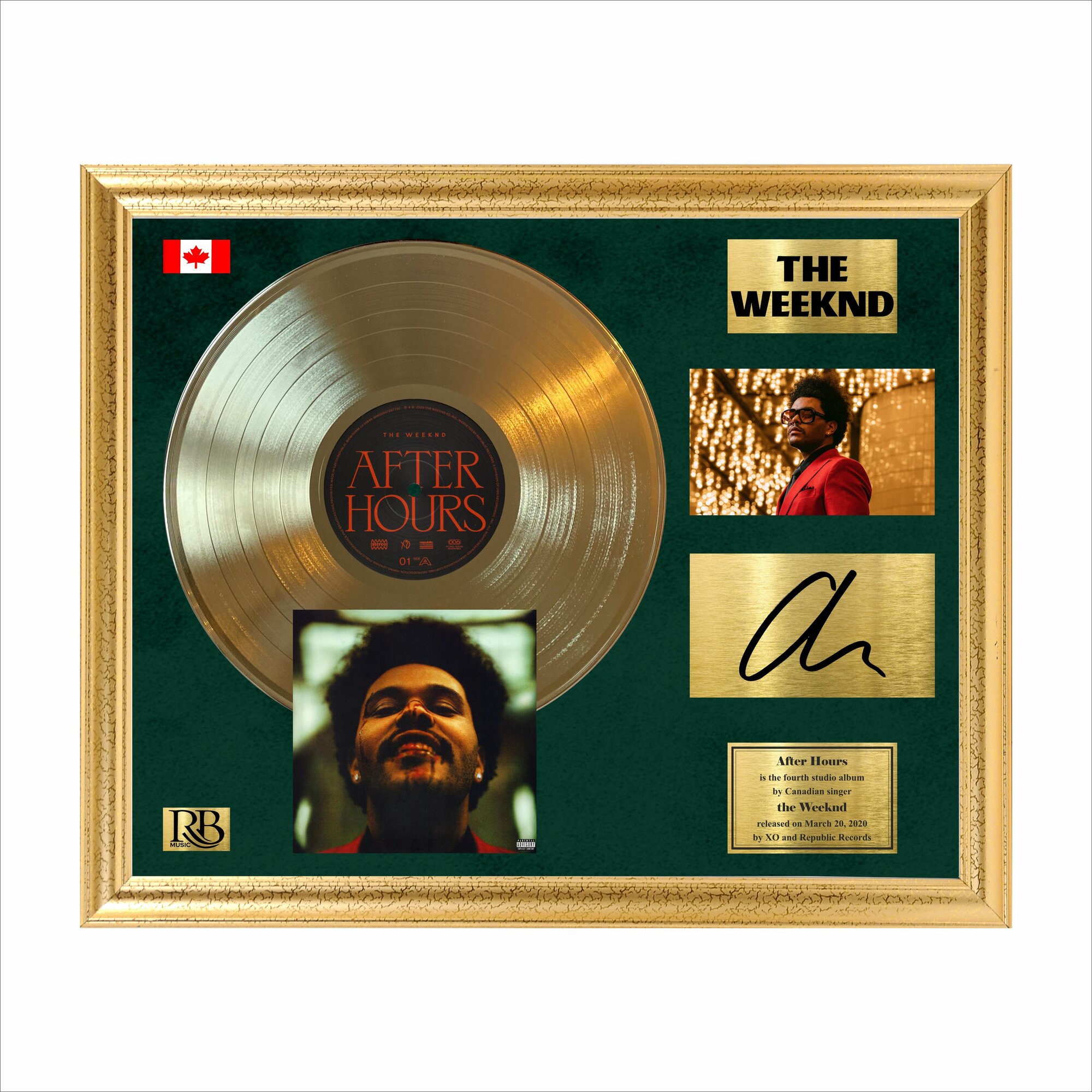 Золотая виниловая пластинка The Weeknd