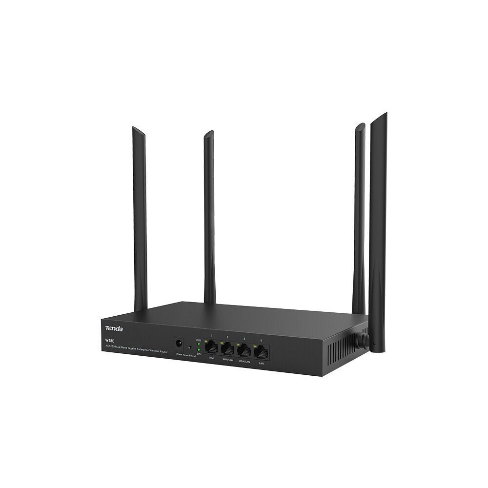 Wi-Fi роутер Tenda W18E, черный