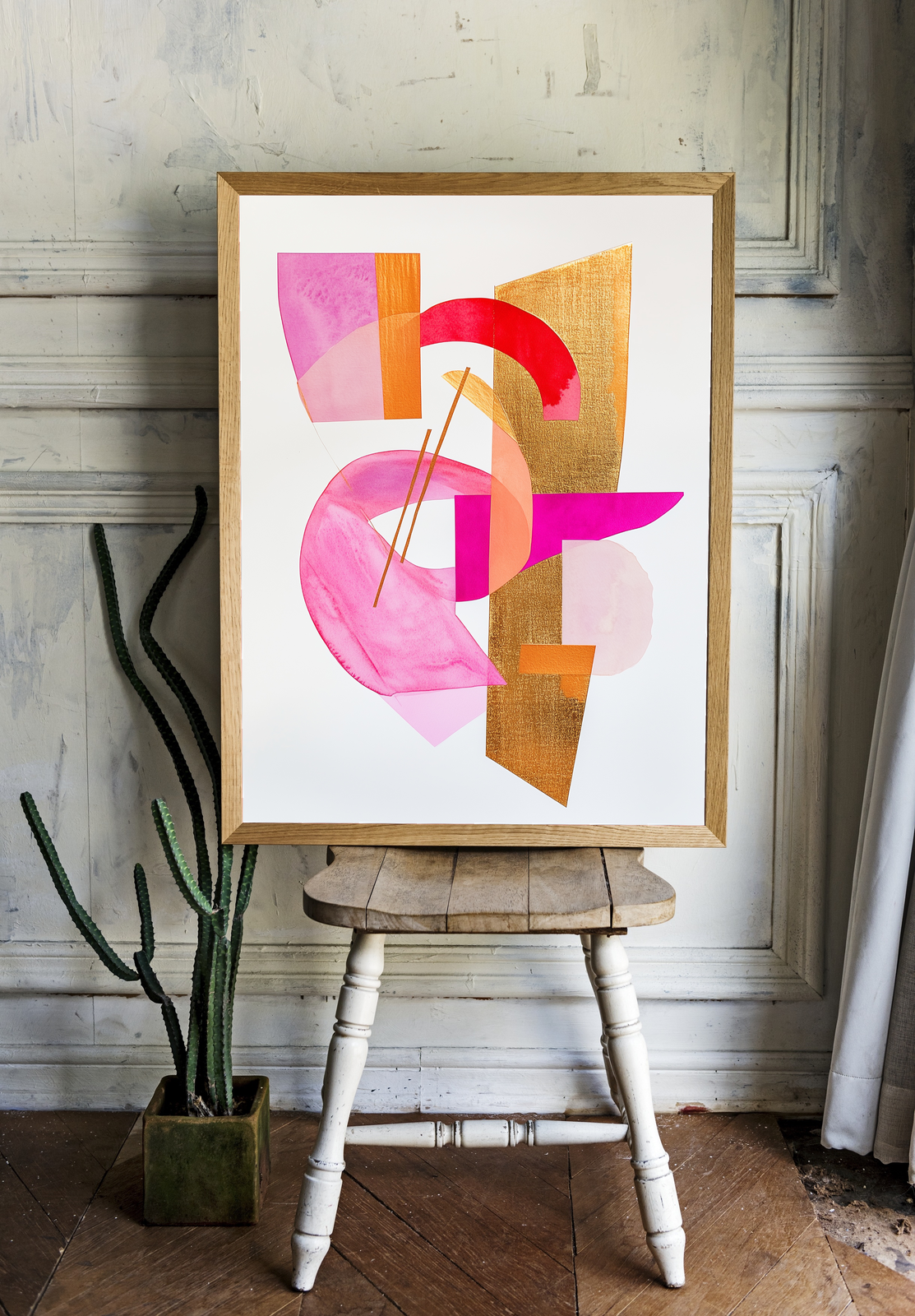 Постер "Геометрические фигуры абстракция " 50x70 см в подарочном тубусе