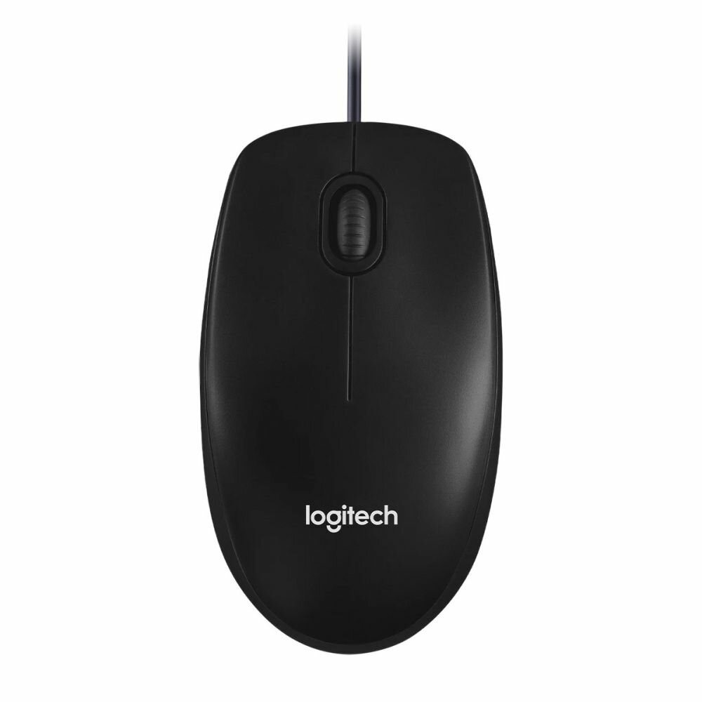 Мышь Logitech M100 Black (910-006652) черная, оптическая, 1000dpi, USB, 1.8м, (10)