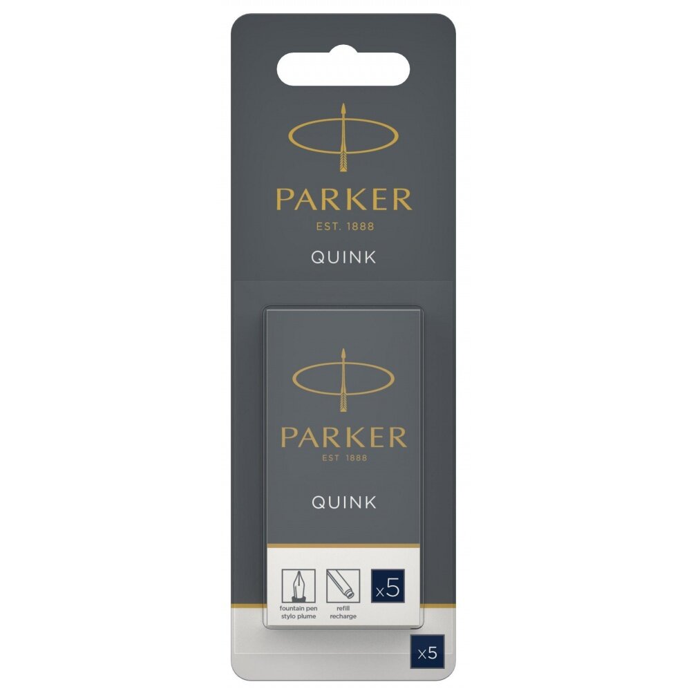 Parker 1950404 Картриджи стандартные с темно-синими чернилами для перьевых ручек parker, cartridge quink z11 parker, блистер