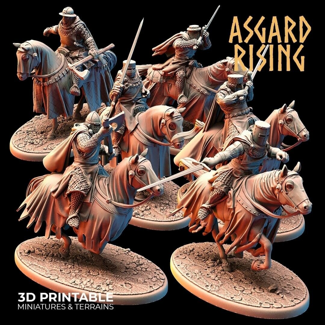 Миниатюра Warhammer Bretonnian Shock Cavalry 2