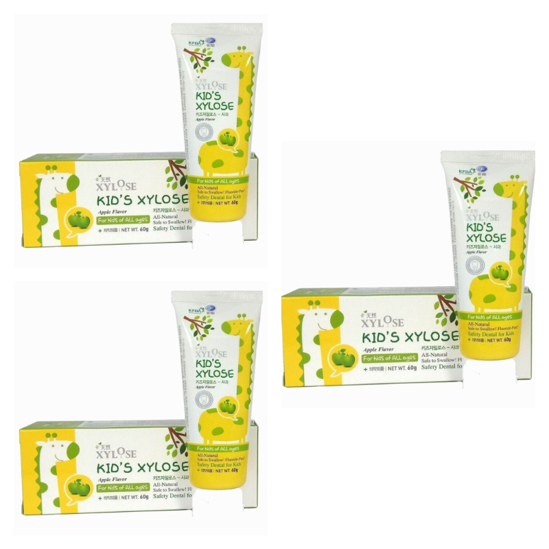 Зубная паста для детей Hanil со вкусом яблока, 60 мл, 3 шт