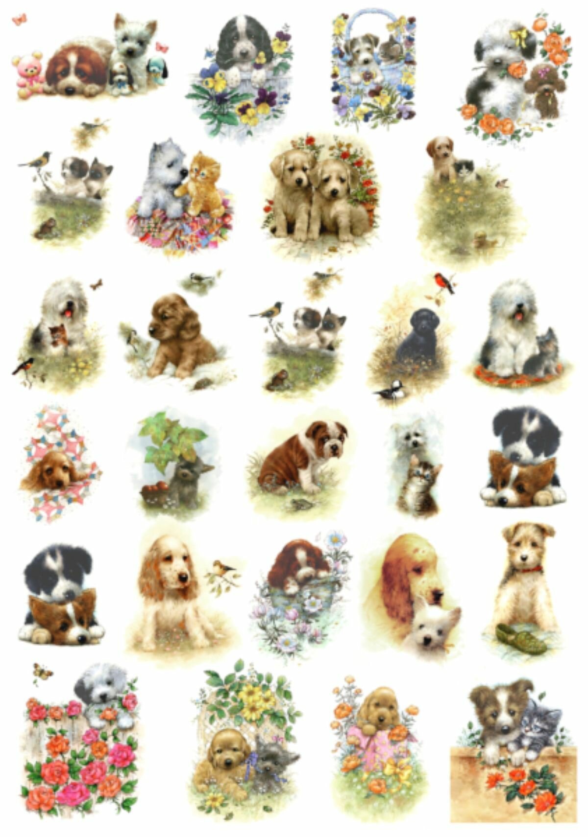 Водорастворимая картинка "Собачки"