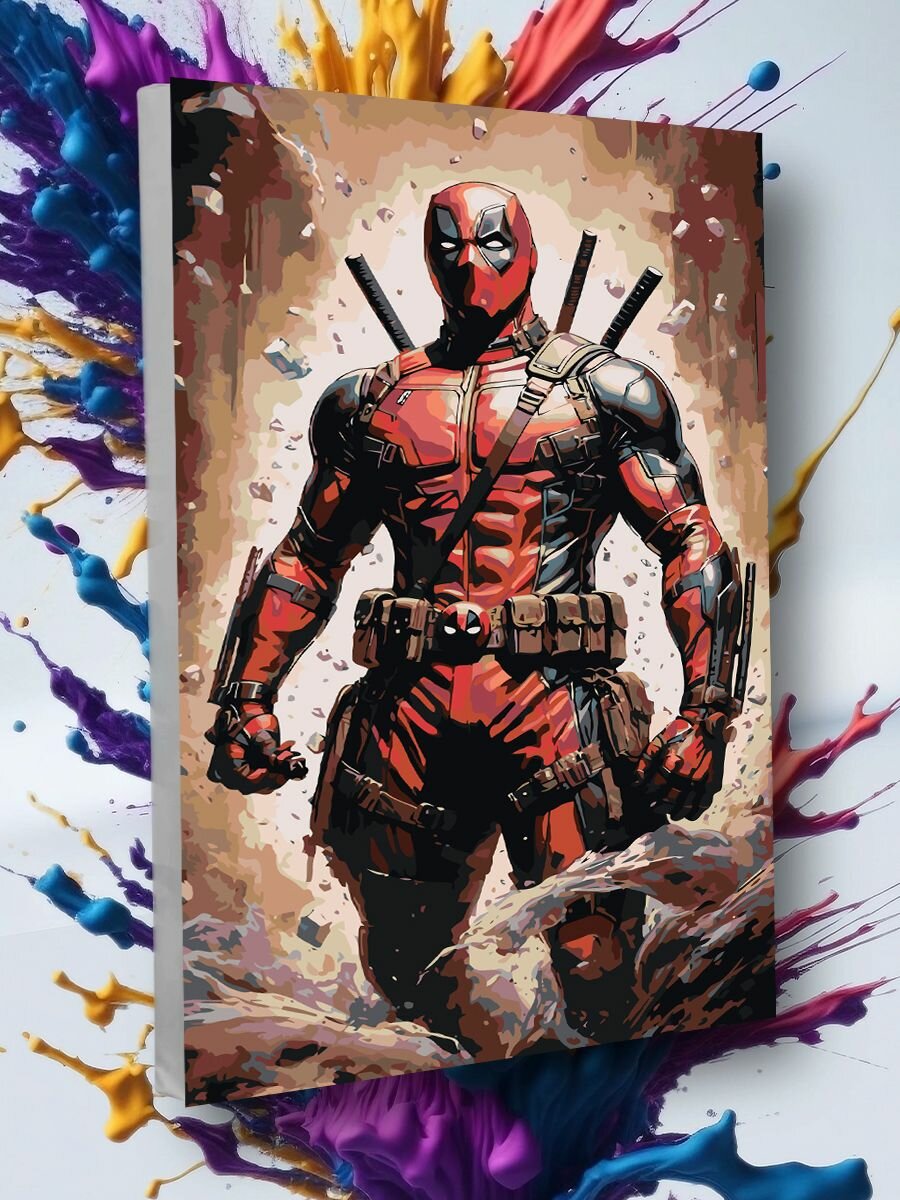 Картина по номерам Дэдпул Marvel Comics 40*50