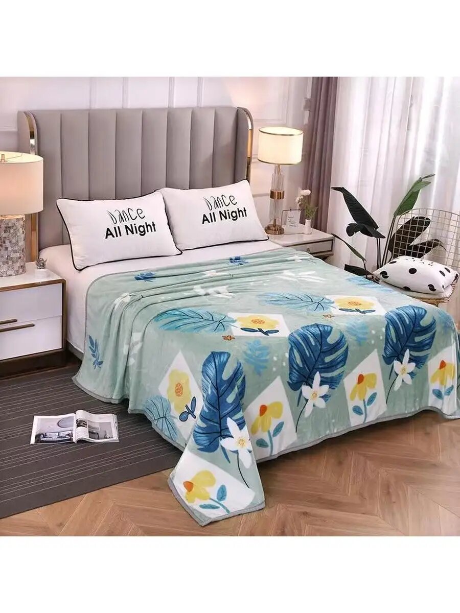 Плед 200х220 пушистый Flamenco на диван или кровать