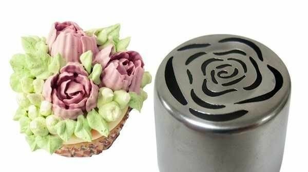 Насадка кондитерская Роза "Фантазия", верх d-31мм, низ d-45мм, h-39мм