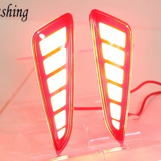 Автомобильные дневные ходовые огни, стоп-сигнал заднего бампера с сигналом поворота, противотуманные фары, 1 комплект, ДХО для Toyota C-HR 2016 -2019 Rear light