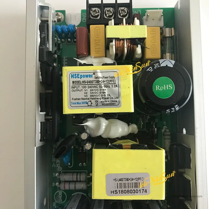 Блок питания LITEWINSUNE HS-U400T380v24v12PFC 380В/24В/12В
