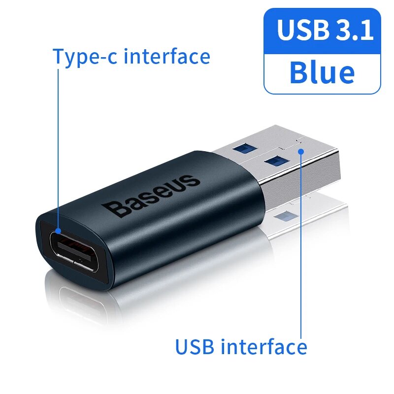 Baseus USB 3,1 адаптер OTG Тип C к USB адаптер мама конвертер для Macbook pro USB 3.1 USB to TypeC