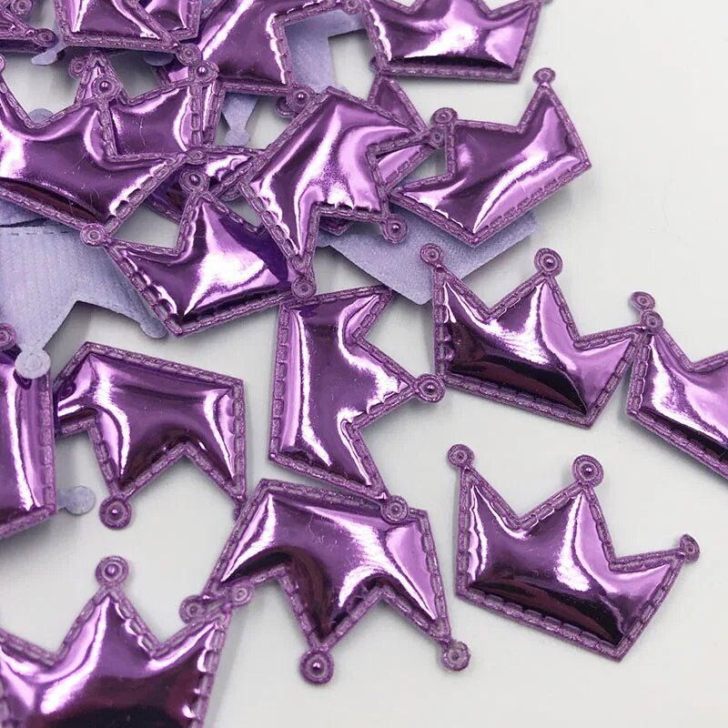 50 шт. Корона Войлок пентаграмма из искусственной кожи патч W/мягкий односторонний глянцевый Войлок Ткань блеск DIY ремесло A355