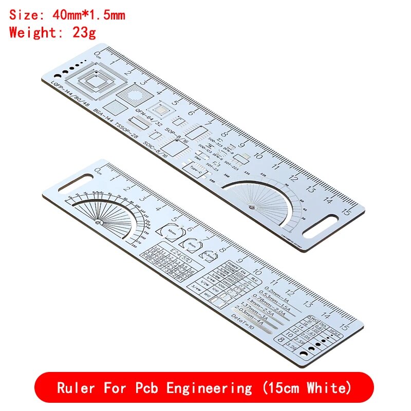 Линейка PCB для электронных инженеров Si Tai&SH PCB Reference Ruler white