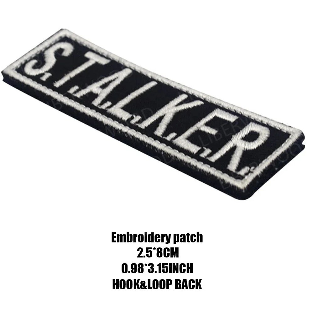 Патч для одежды LIBERWOOD STALKER 8см STALKER white