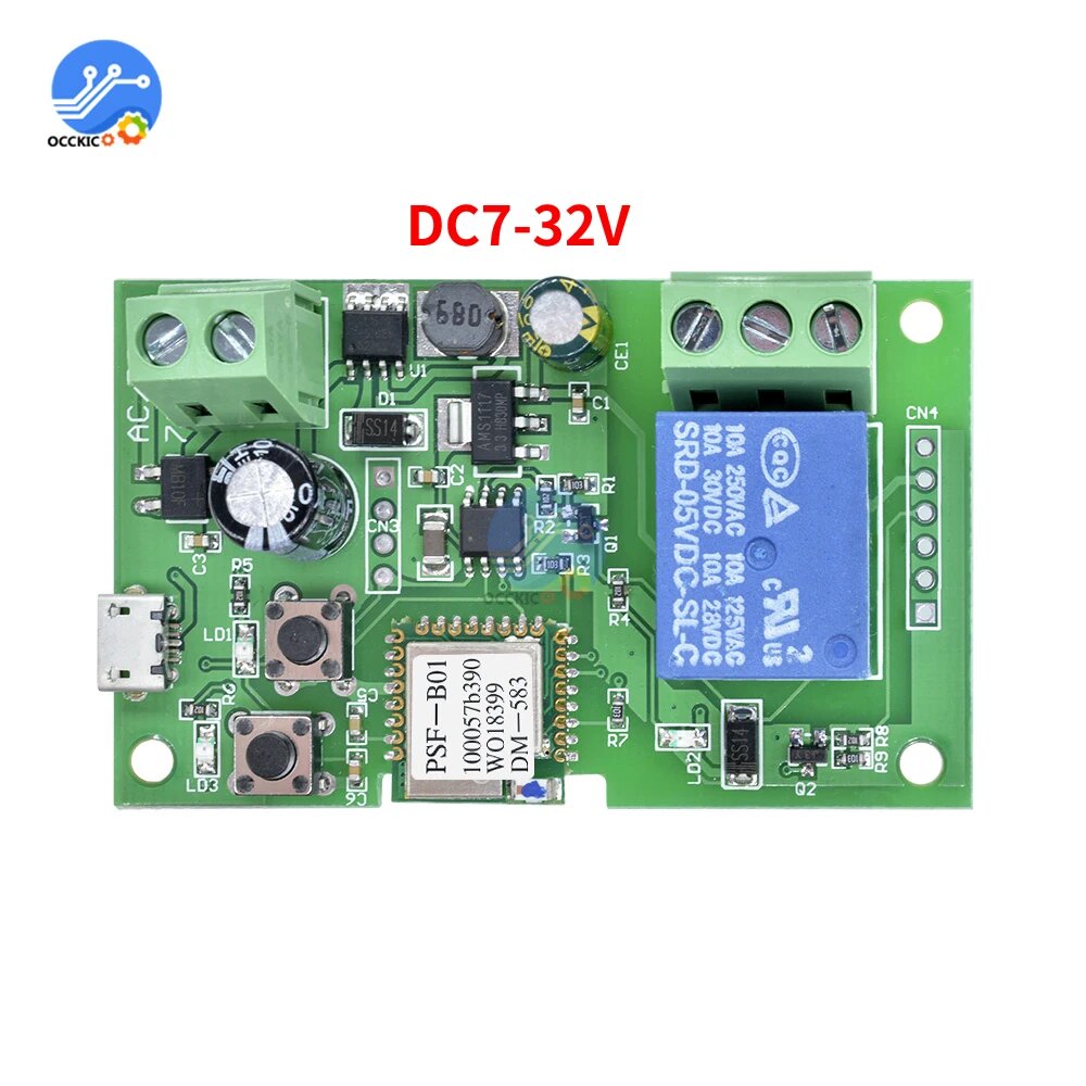 Релейный модуль DC 7-32V occkic для умного дома
