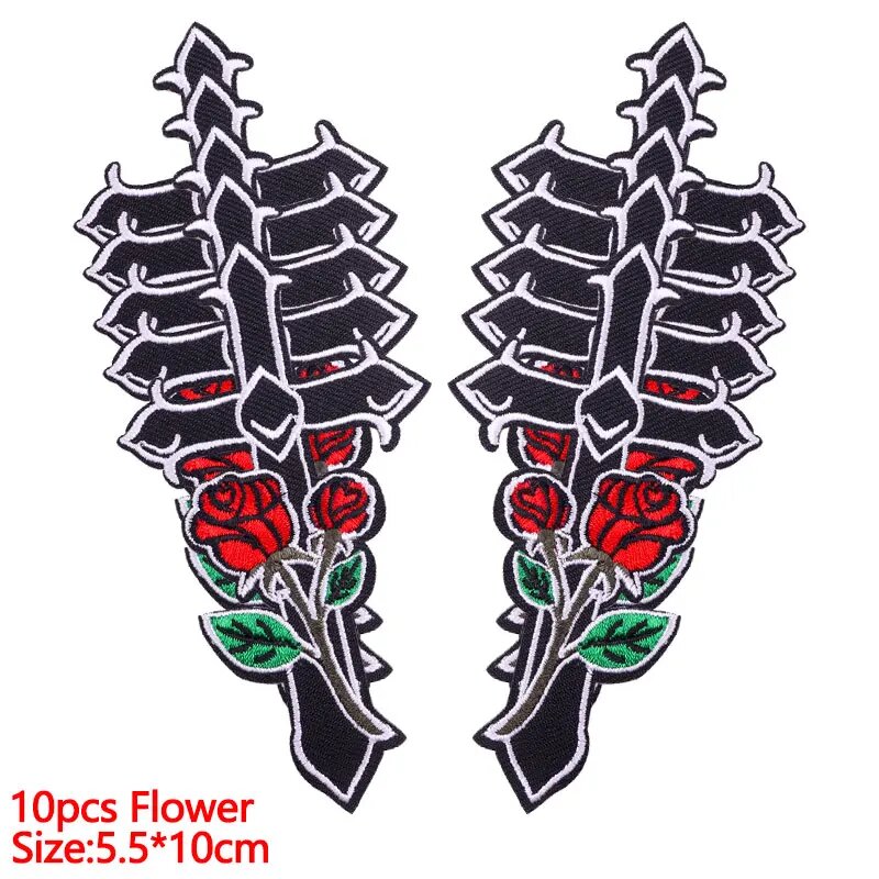 Термоклеевые нашивки с крестом, Nicediy, 10 шт. Черный, PE6714CT