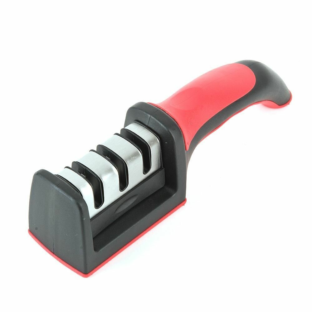 Ножеточка механическая для ножей, трехступенчатая, сталь, керамика, Henry.