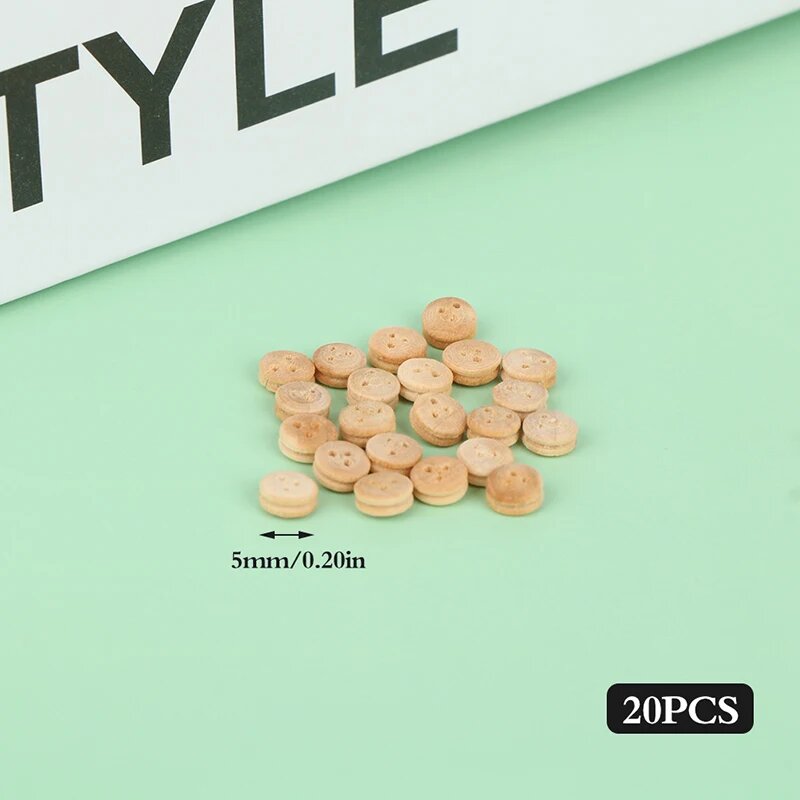 20/40 шт, деревянные блоки 4/5/6/8 мм