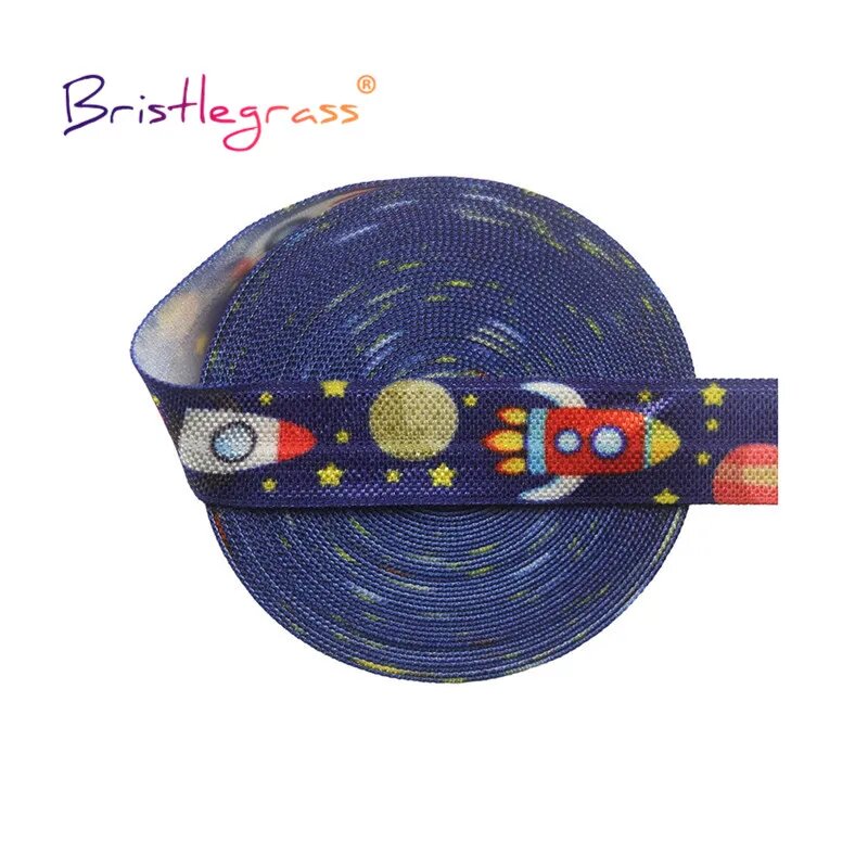 Резинка BRISTLEGRASS 5/8" космический принт, спандекс, 2 Yards