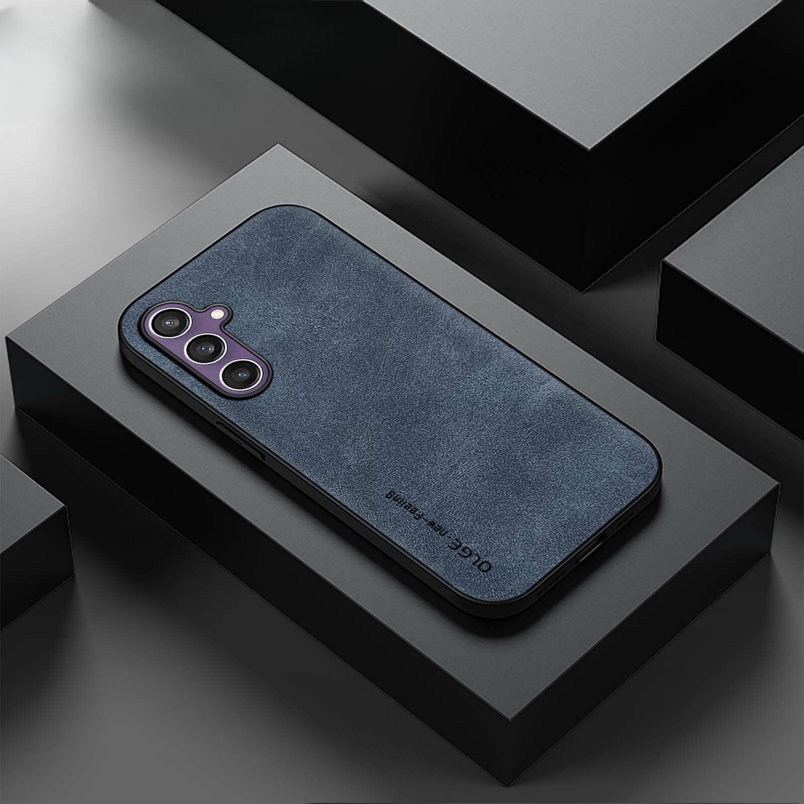 Роскошный кожаный чехол для смартфона Samsung Galaxy S23 FE (на Самсунг Галакси С23 ФЕ, C23FE) защитный чехол