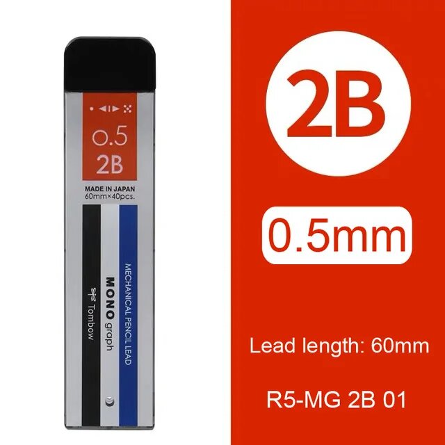Механический грифель Tombow R5-MG HB 0.3/0.5 2B 0.5MM
