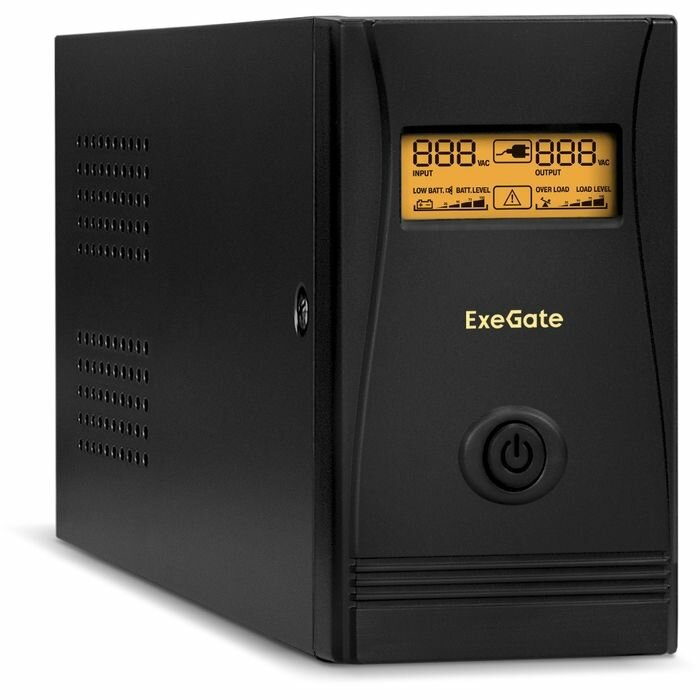 ИБП ExeGate SpecialPro Smart LLB-600. LCD. AVR. EURO. RJ. USB (600VA/360W, LCD, AVR, 2 евророзетки, RJ45/11, USB, Black)