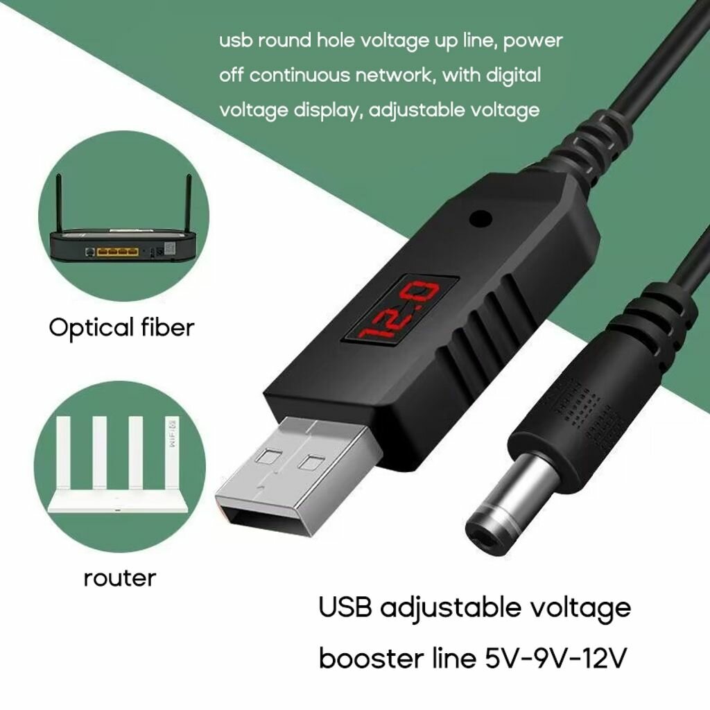 Кабель-преобразователь USB в DC9V 12V Адаптер DC5.5x2.5 мм для динамика маршрутизатора