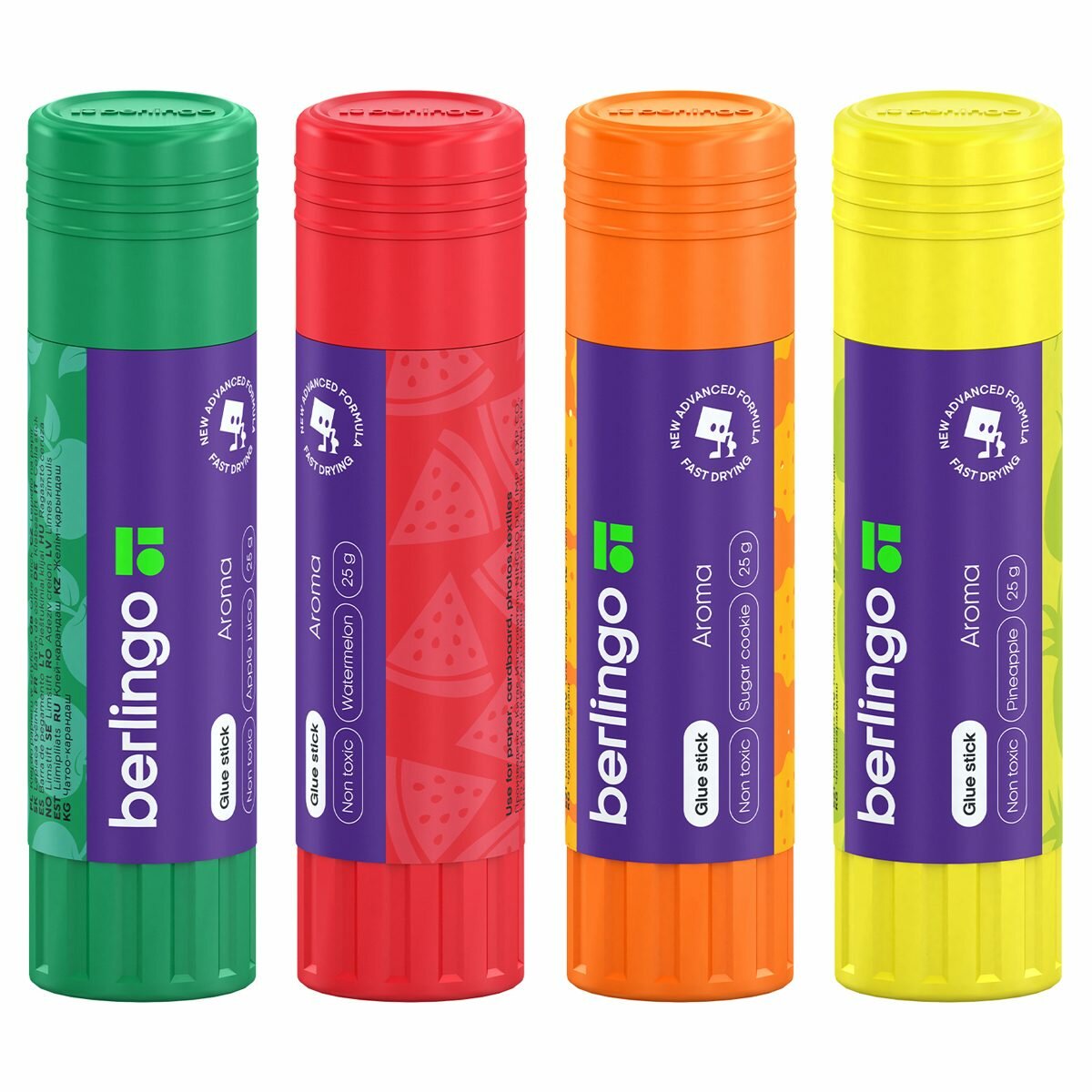 Клей-карандаш Berlingo Aroma, 25г, ароматизированный (FPp_25200), 12шт.