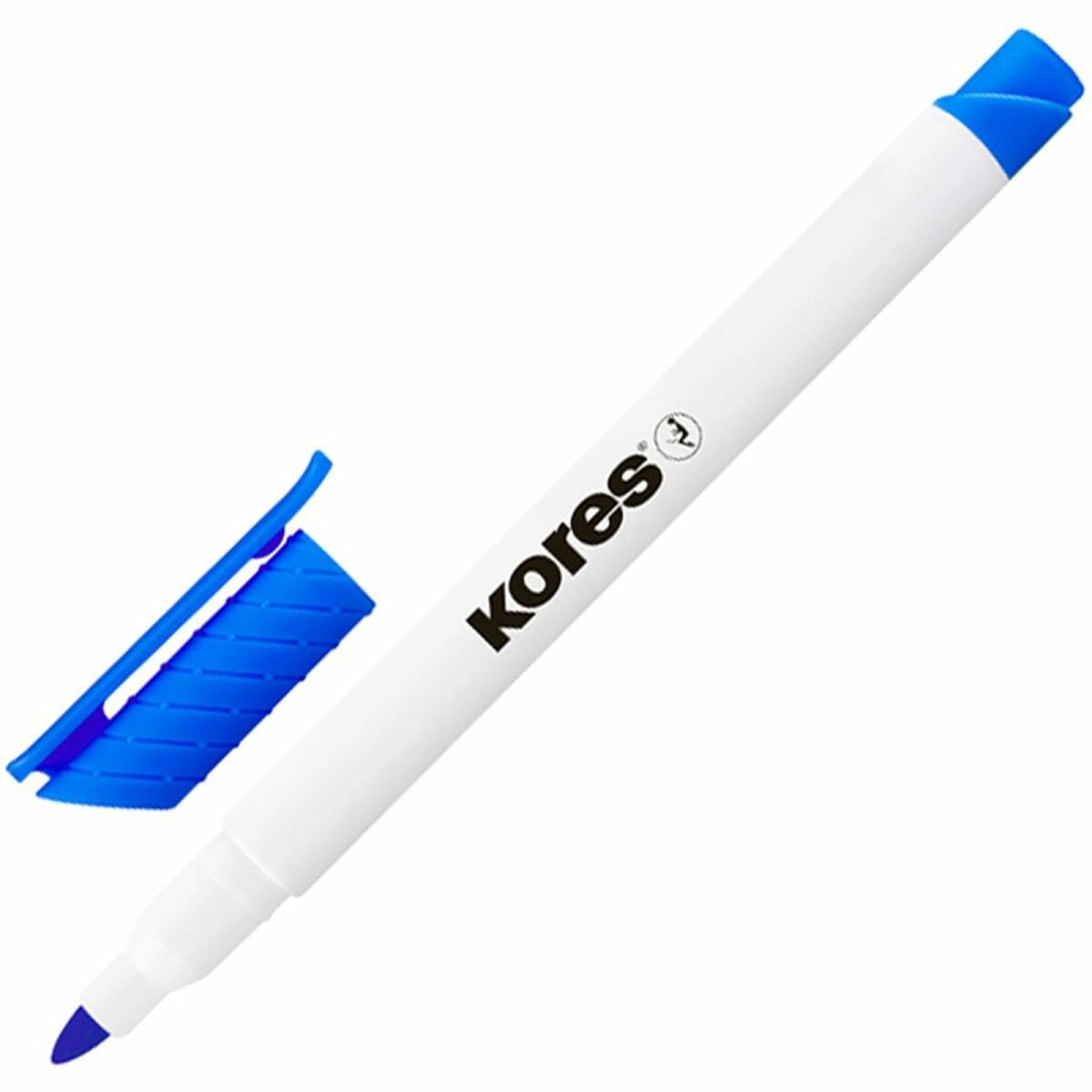 Маркер для досок Kores (круглый наконечник, 2мм, синий), 12шт.