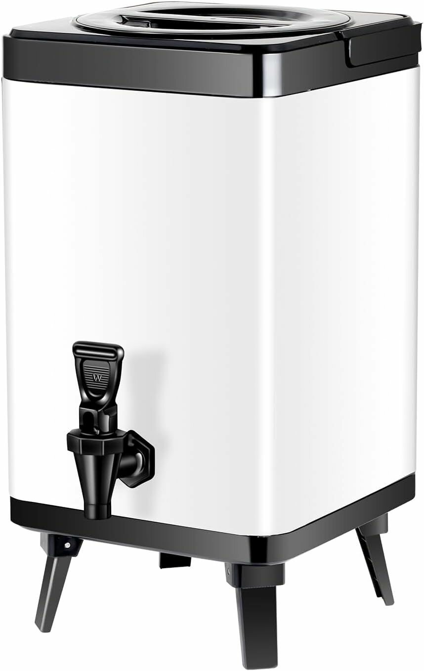 Изолированный диспенсер для горячих и холодных напитков, с краном, для горячего чая и кофе, холодного молока, воды, фруктовых соков