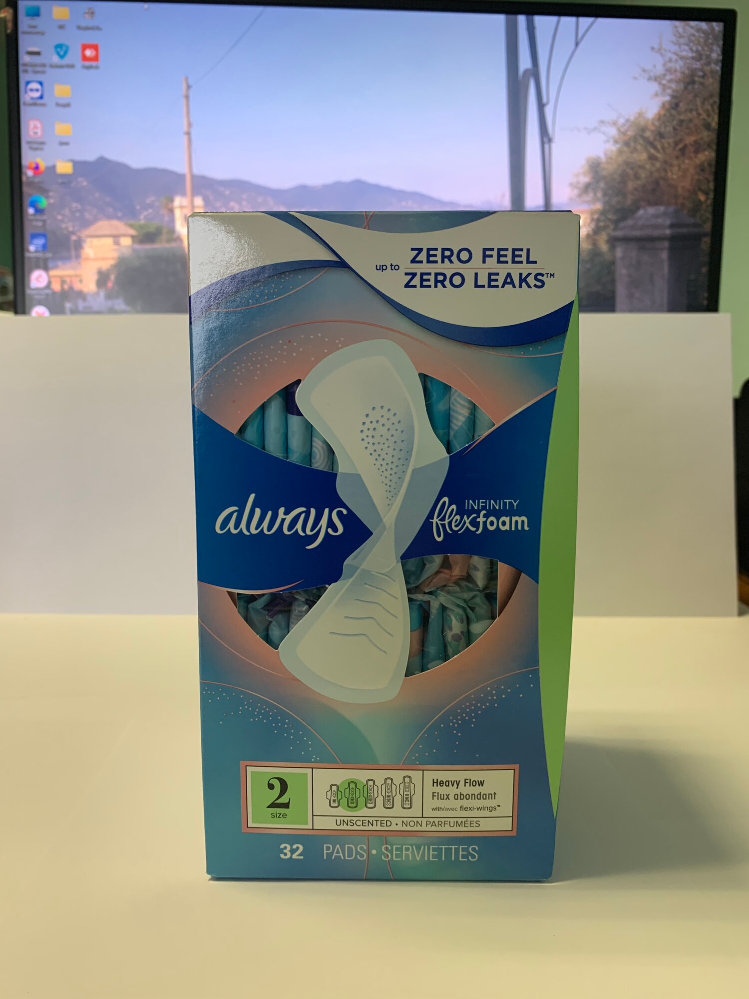 Always Infinity Flex Foam с гибкими крылышками размер 2 для обильных выделений без запаха 32 прокладки