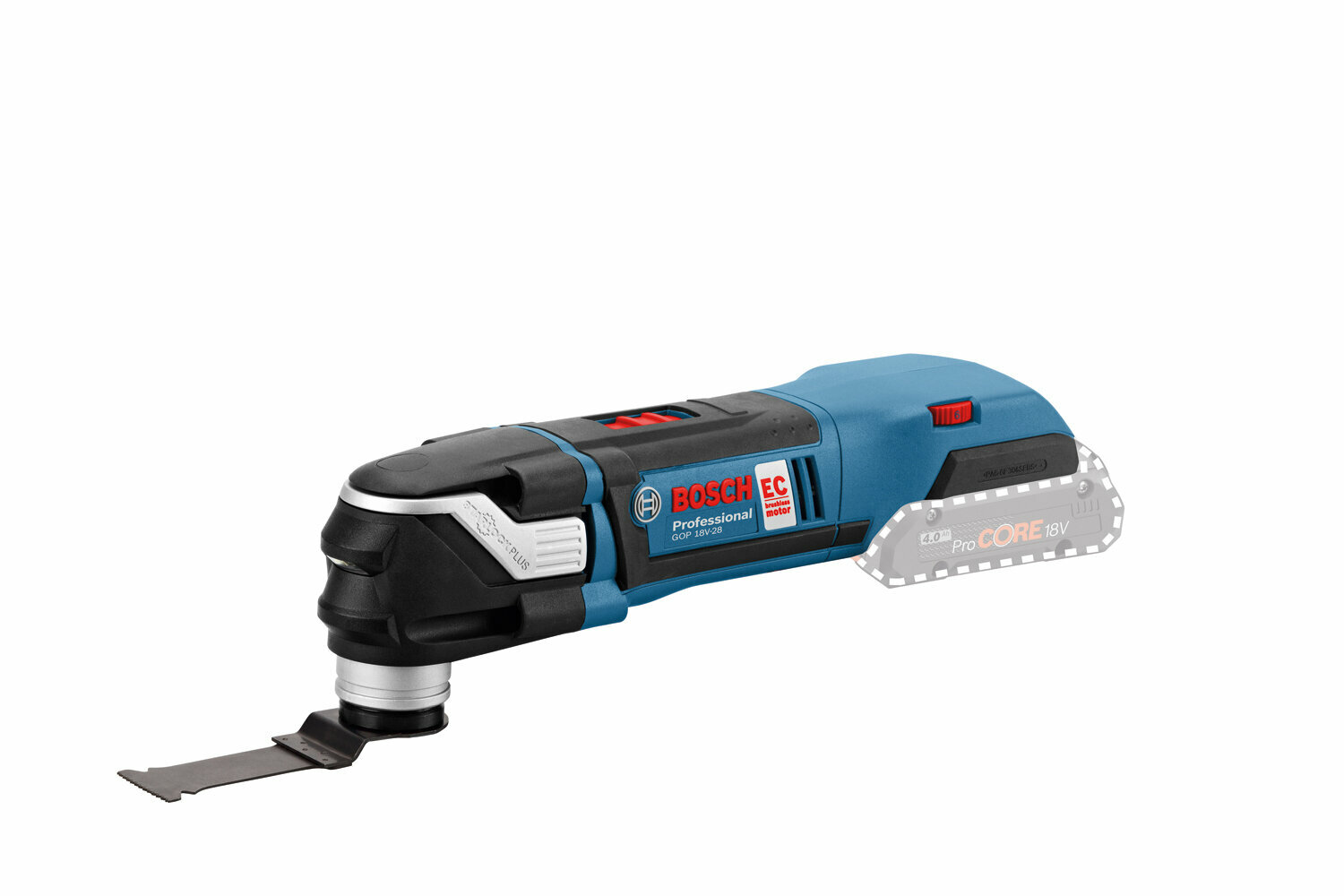 Аккумуляторный реноватор BOSCH GOP 18V-28 0 коробка, без аккумулятора