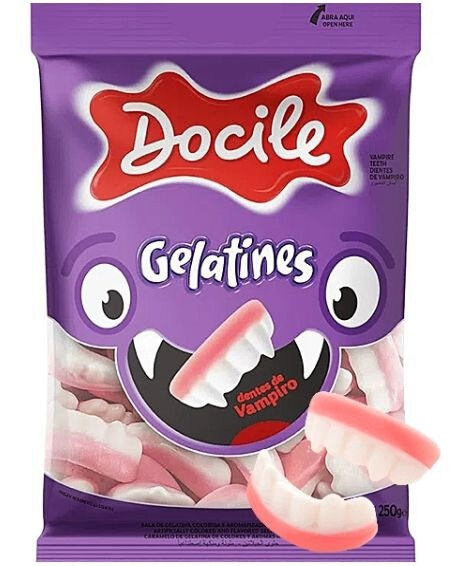 Жевательный мармелад DOCILE GELATINES VAMPIRE TEETH (Зубы вампира) /пакет/ 80г