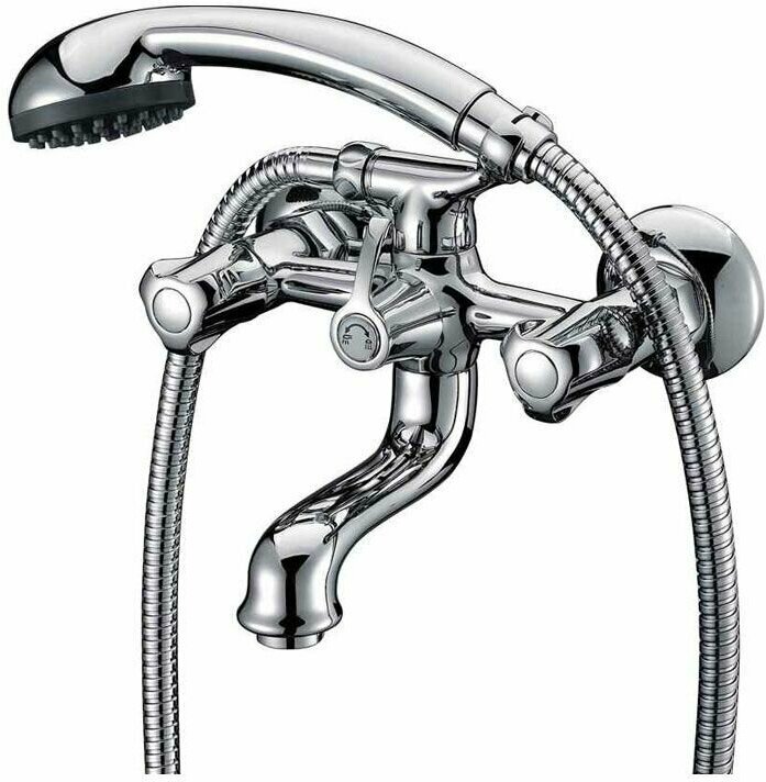 Смеситель Zenta Moon Z0603R, латунь, хромированный, для ванны