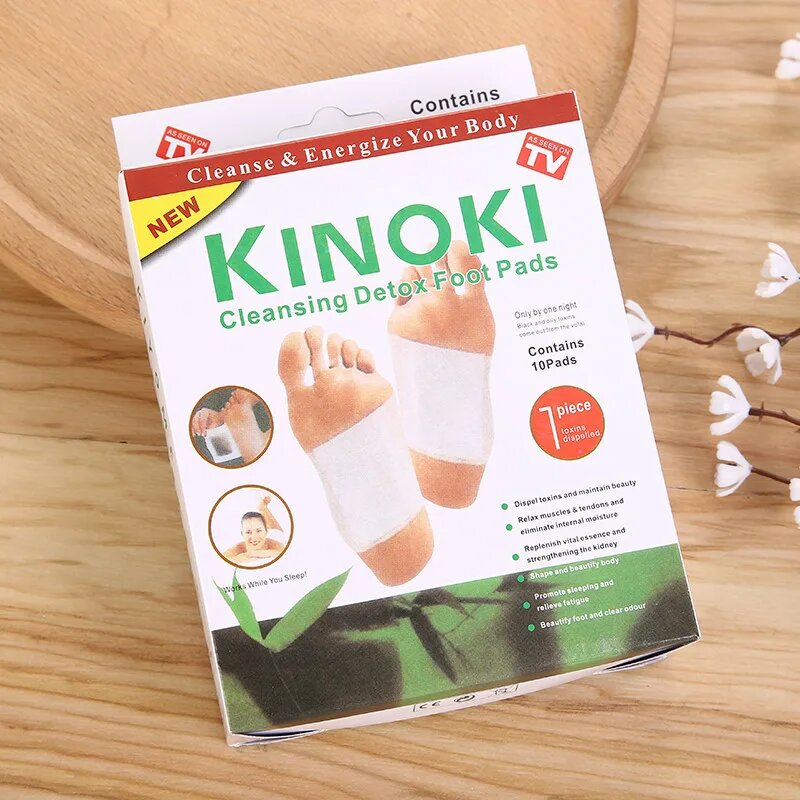 Детоксикационные пластыри для стоп Kinoki, 5 пар, 10 штук