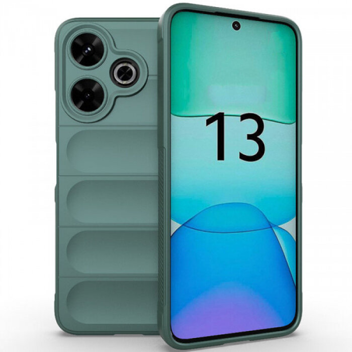 Flex Silicone Противоударный чехол для Xiaomi Redmi 13 4G / Poco M6 4G / Note 13R 5G с защитой камеры и микрофиброй