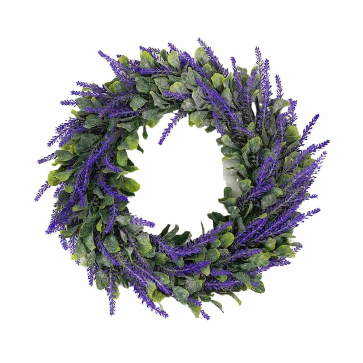 Венок из полевых цветов и лаванды ручной работы для украшения двери, стены или камина весной и летом
