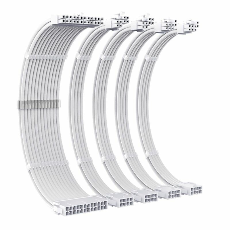 Кабель удлинения модуля питания материнской платы процессора видеокарты кабель удлинения - чистый белый