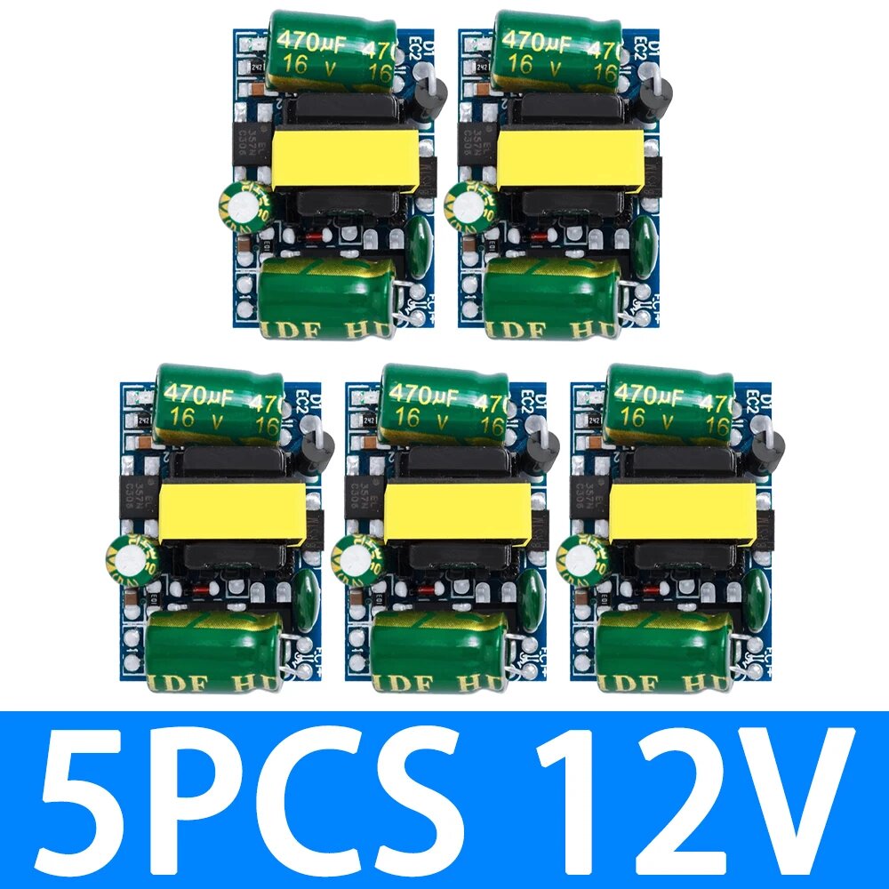 Регулятор напряжения Baishundianzi 12В 5В 5Вт 5PCS 12V