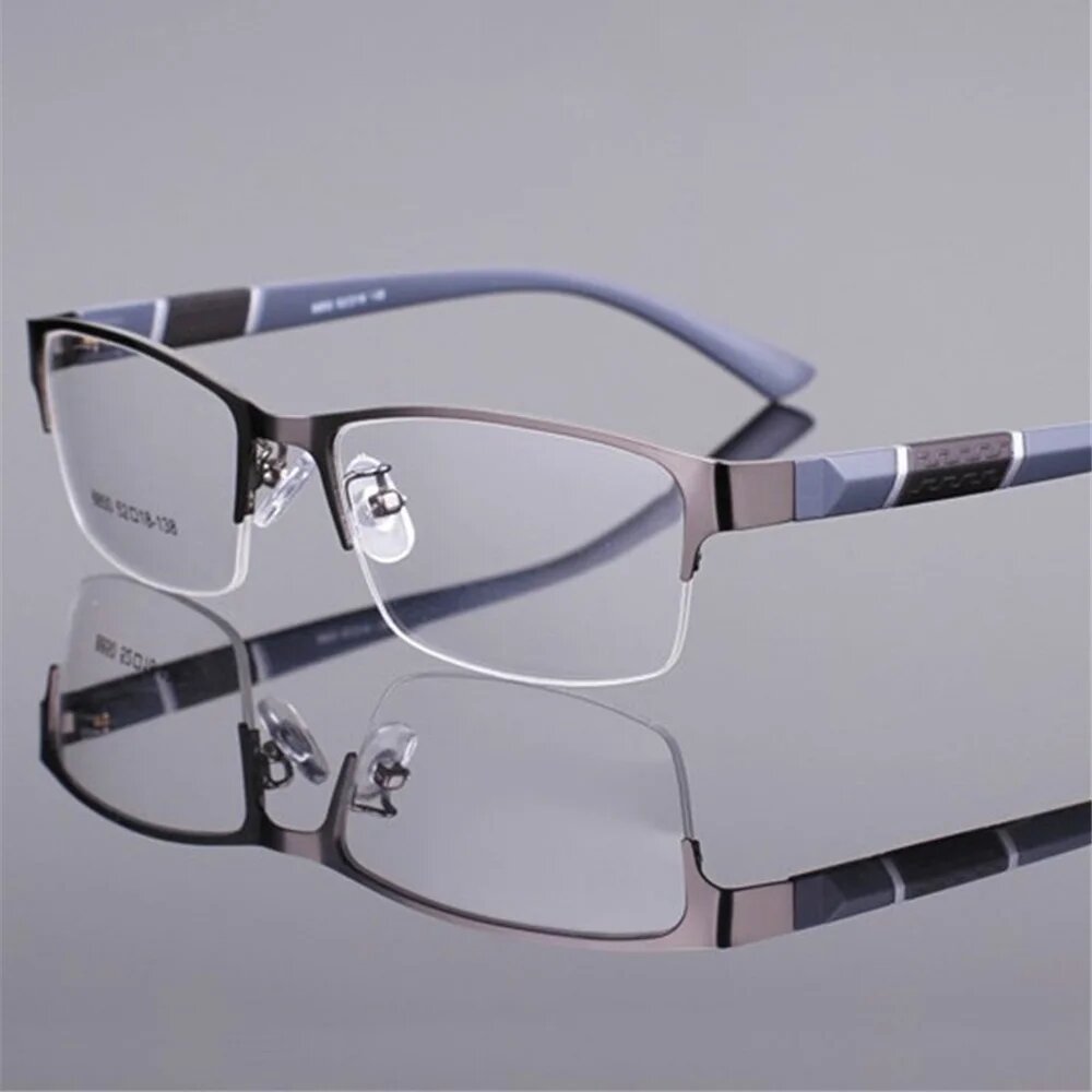 MOONBIFFY Полурамка очки для близорукости с защитой от синего света