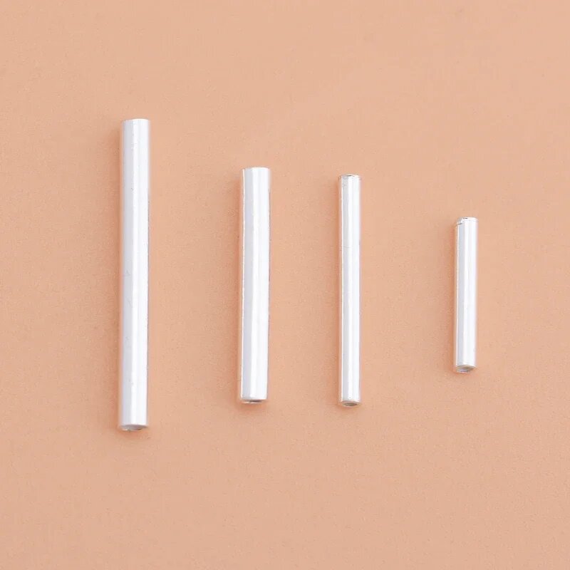 Серебряные трубочки 925 пробы 2x15mm, 5 шт
